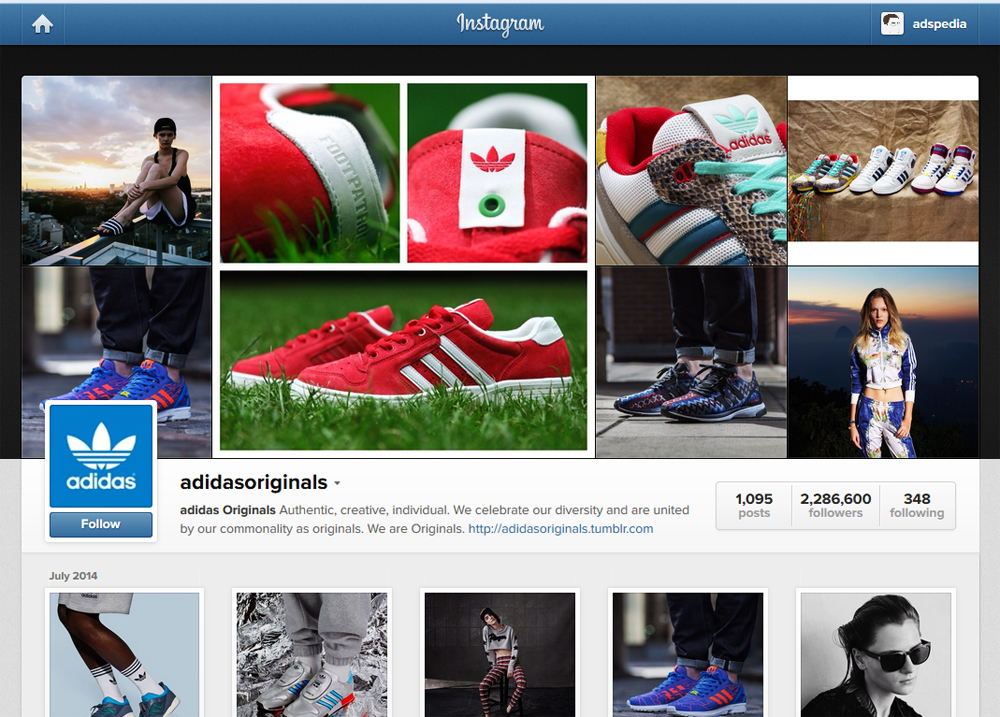 Studiu de caz: @adidasoriginals pe instagram | articol de Val Vesa